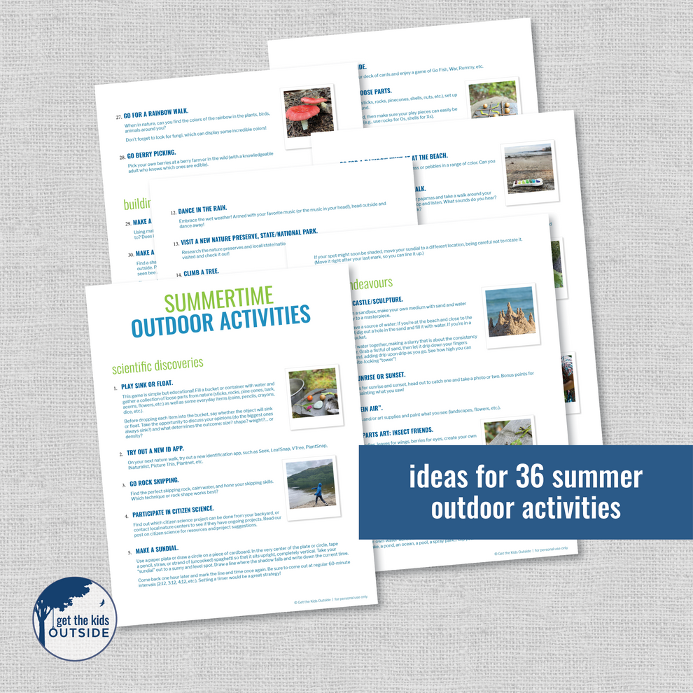 Summertime Outdoor Activity Pack – Get the Kids Outside